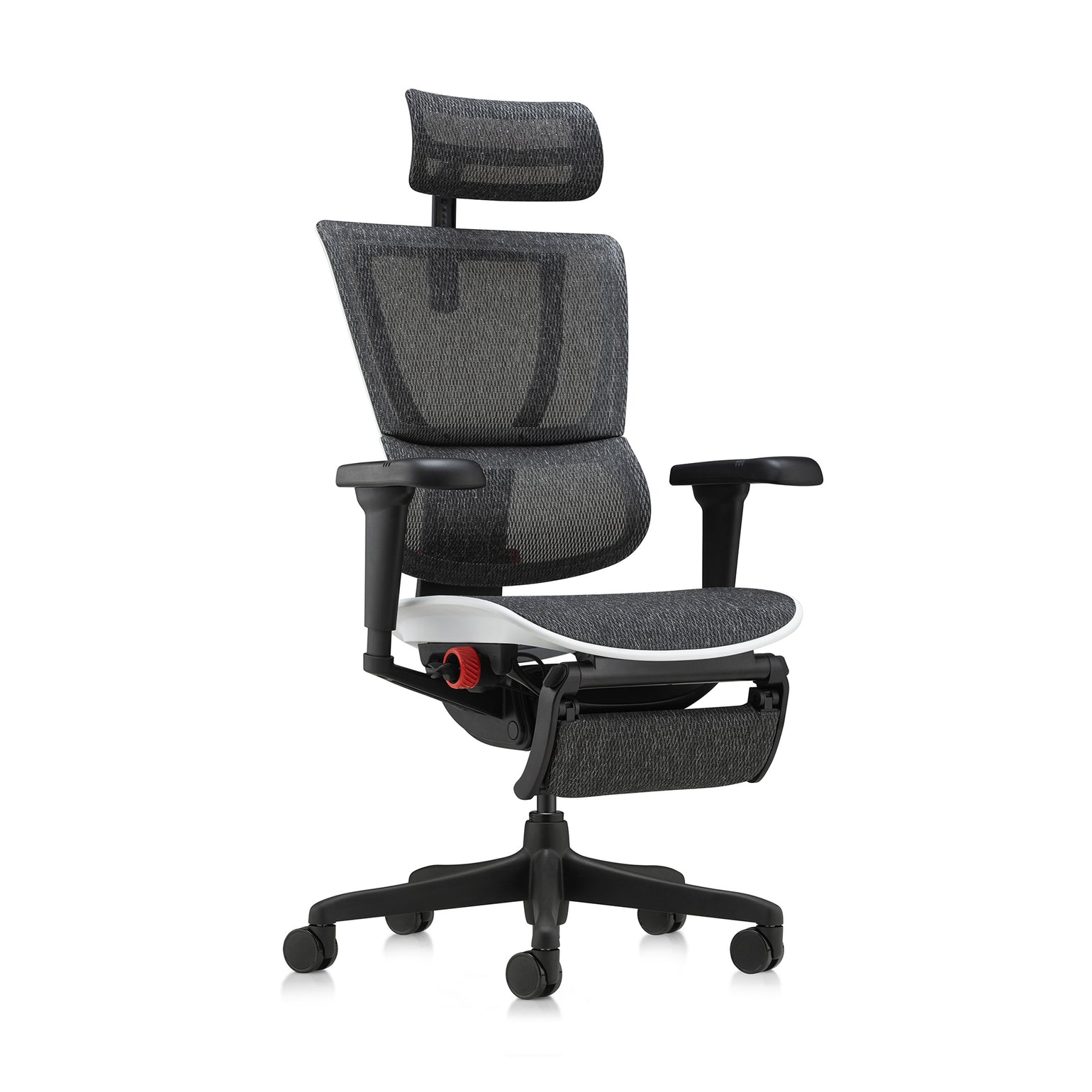 Mirus Ultra gaming chair | White frame & black mesh | Ergohuman Store ...
