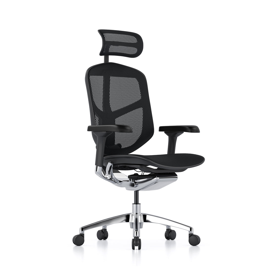 Enjoy Elite office chair | Black frame & black mesh | Ergohuman Store ...