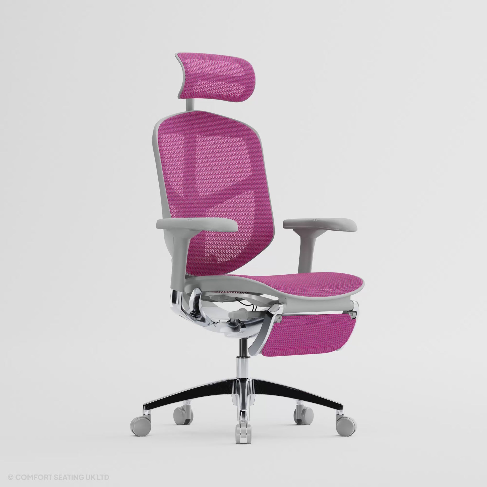 Enjoy Elite office chair | Grey frame & pink mesh | Ergohuman Store ...